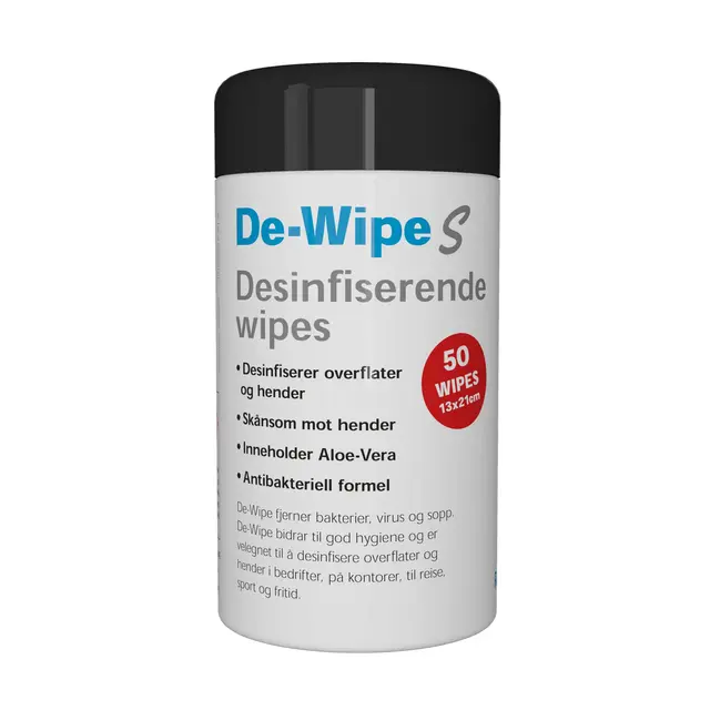 De-Wipe S 50 stk. - AlfaCare AS - Helse, sport og fritid!